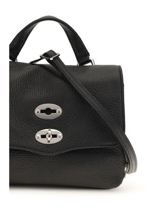 Zanellato Womens Handbag Baby Postina Black Calf Leather Shoulder Bags