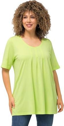 Ulla Popken T-Shirt, Zierfalten, A-Linie, Rundhals, Halbarm, Modal, T-Shirts