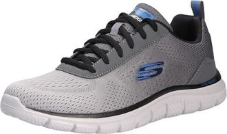 Skechers 232399 Ccgy, Basket Homme, Garniture noire en maille anthracite, 39.5 EU