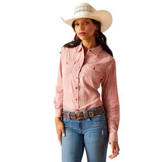 Ariat Womens Nazca Western Shirt Long Sleeve in Nazca Plaid, Size Medium, by Ariat
