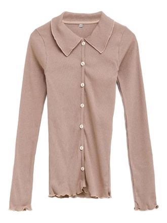 BASERANGE Iso ribbed button shirt - Nude