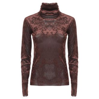D.exterior Merino Rollkragenpullover - - Knitwear - Damen - Braun - XS
