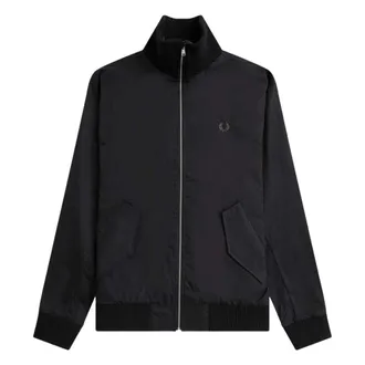Fred Perry Bomberjacke f&uuml;r Herren, gerippt, Tennis (Schwarz)