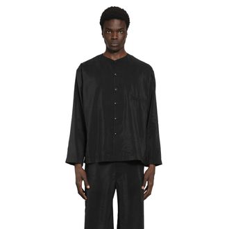 Christophe Lemaire Dry Silk V-Neck Shirt