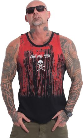 Yakuza Herren Blood Slim Racer Tanktop, Schwarz, M