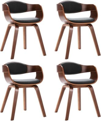 vidaXL Vidaxl - Esszimmerst&uuml;hle 4 Stk. Bugholz und Kunstleder