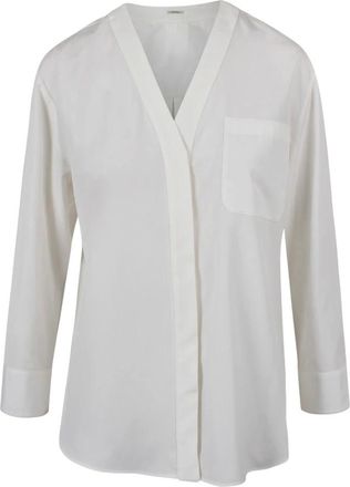 Max Mara Femme, Blouses et Chemises, Blanc, Taille: 36 FR Chemise &agrave; col en V sans boutons