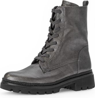 Gabor Damen Combat Boots, Frauen Stiefeletten,Moderate Mehrweite (G),warm,gefüttert,Stiefel,Bootee,Booties,anthrazit (Mel.),37.5 EU / 4.5 UK