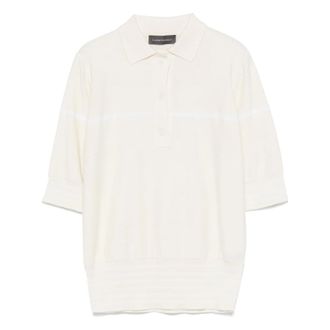 Lorena Antoniazzi Knit Polo - - Knitwear - Damen - Wei&szlig; - M