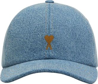 Ami Homme, Accessoires, Bleu, Taille: ONE Size Tabacco De Coeur Embroidery Cap