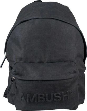 AMBUSH Ambush, Homme, Sacs, Noir, Taille: ONE Size Logo Embossed Backpack