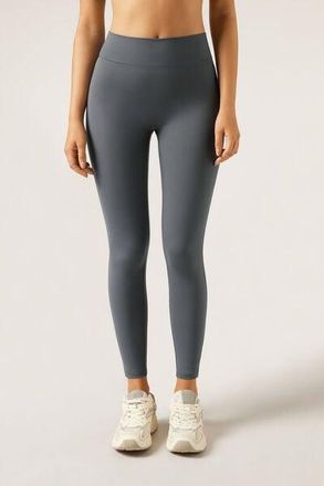 Calzedonia Leggings Scrunch Sculpt Grau
