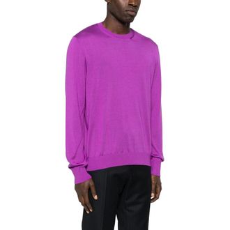 Tom Ford Round-Neck Strickwaren - - Knitwear - Herren - Lila - M