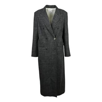 Alysi Double-Breasted Manteaux - Femme - Manteaux - Gris - Taille: 36 FR