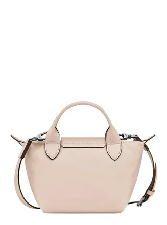 Longchamp Womens Crossbody Bag White Leather Calf Shoulder