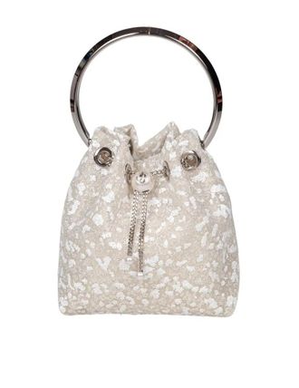 Jimmy Choo London Hobo Bags - Bon Bon Zgz Mesh Handbag In Ivory - Gr. unisize - in Grau - f&uuml;r Damen
