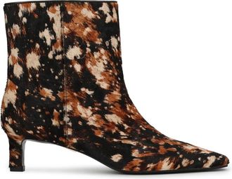 Kazar Bottines Kazar en cuir v&eacute;ritable avec finition en poils naturels au design unique - Femme - Chaussures - Multicolore - Taille: 41 EU