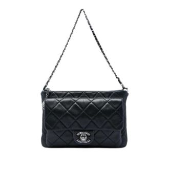 Chanel Sac bandouli&egrave;re matelass&eacute; en cuir dagneau pr&eacute;-poss&eacute;d&eacute; - Femme - Pre-owned - Noir - Taille: ONE Size