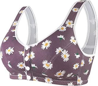 Generic Soutien-gorge d&eacute;contract&eacute; et sexy avec boucle sur le devant - Sans bords - Grande taille, violet, 66