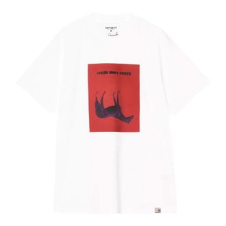 Carhartt Work in Progress Homme, Tops, Blanc, Taille: S Sean Hamilton 02 T-Shirt