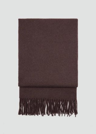 Mango &Eacute;charpe &agrave; franges chocolat - Femme - Taille unique - MANGO