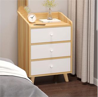 Generic Moderner Nachttisch Mit Schublade - Kompakter Nachttisch Aus Eichenholz Fürs Schlafzimmer, 37 X 30 X 48 cm(3)