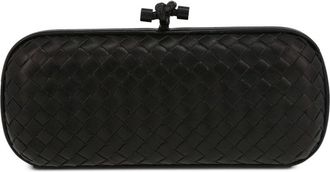 Bottega Veneta Clutch mit Intrecciato-Muster - Schwarz