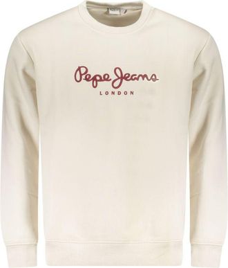 Pepe Jeans London Bianco Baumwoll Sweatshirt f&uuml;r Herren