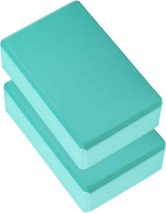 FOMIYES 2 Stück Yogablöcke aus Hochdichtem EVA Rutschfest 180 200mm Fitness und Tanzblöcke für Yoga Pilates und Dehnübungen Grün