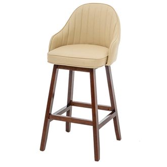 Generic GIZNXBA Barhocker In Thekenh&ouml;he 27,5 Zoll Gepolsterte Barst&uuml;hle Mit R&uuml;ckenlehne Und Holzbeinen Moderner Tresenhocker K&uuml;che Mit R&uuml;ckenlehne F&uuml;r Esszimm