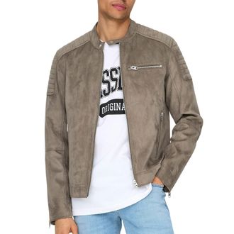 Only & Sons Onsgus Faux Suede Racer Jacket OTW