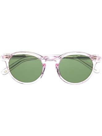 Moscot lunettes de soleil Miltzen &agrave; monture ronde - Rose