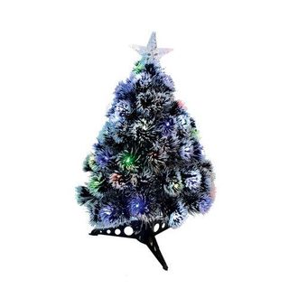 Viscio Trading Baum Fibre otticheled RGB und Spitze Stern, Acryl, Gr&uuml;n, 1 x 1 x 60 cm