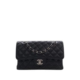 Chanel Sac bandouli&egrave;re matelass&eacute; en cuir caviar Pre-owned - Femme - Pre-owned - Noir - Taille: ONE Size