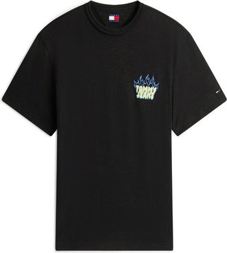 Tommy Hilfiger Strickshirt aus Baumwolle mit gummiertem Label-Print in