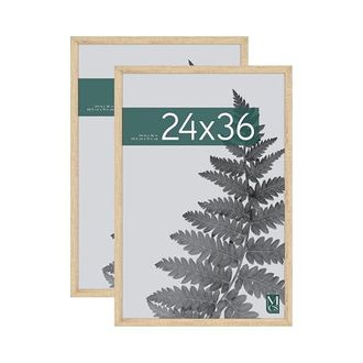 MCS Studio Gallery Posterrahmen, natürliche Holzmaserung, vertikaler und horizontaler Wandbehang, großer Bilderrahmen für Fotos, Poster und Kunstdrucke, 2