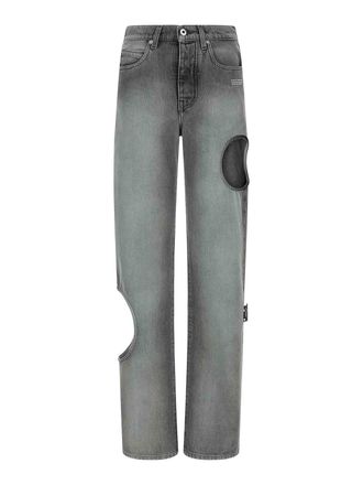 Off-white Jean Droit - Gris