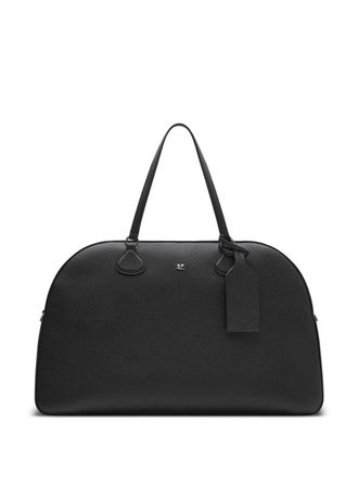 Courr&egrave;ges sac fourre-tout en cuir &agrave; plaque logo - Noir