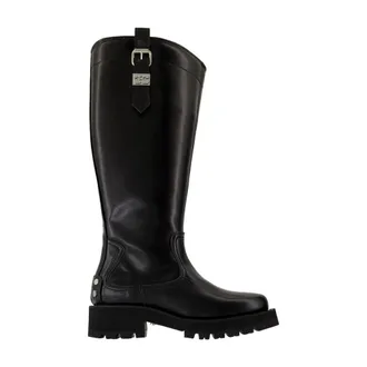 Ganni Studded Lug-Sole Boot - Black