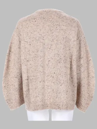 Fabiana Filippi Buttoned Lurex Knit Sweater - Beige