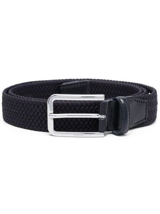 BOSS ceinture &agrave; boucle - Bleu
