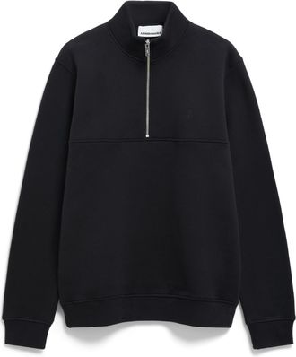 Armedangels Herren Sweatshirt aus Bio-Baumwolle WAARLO Fleece Regular Fit Black