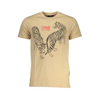 Cavalli Cotton T-Shirt - - Tops - Herren - Beige - L