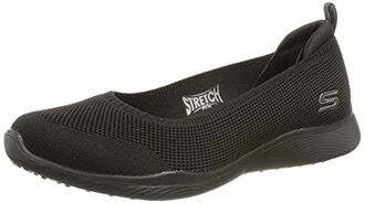 Skechers Baskets Microburst 2.0 Be Iconic pour Femme, Écumoire en Tricot Stretch Noir, 4.5 UK Wide