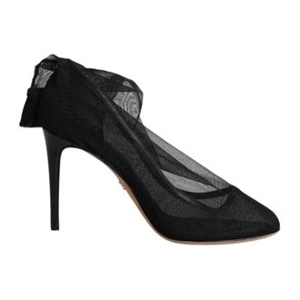 Dolce & Gabbana Schwarze Stretch-Mesh-Sockenstiefel mit Ledersohle - - Shoes - Damen - Schwarzk - 36 1/2 EU