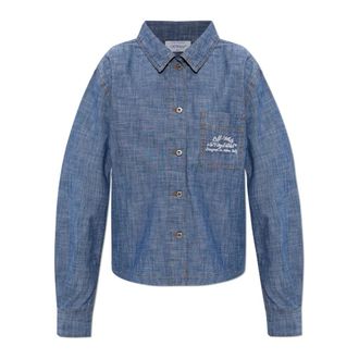Off-white Chambray Denim Shirt - - Blouses & Shirts - Damen - Blau - L