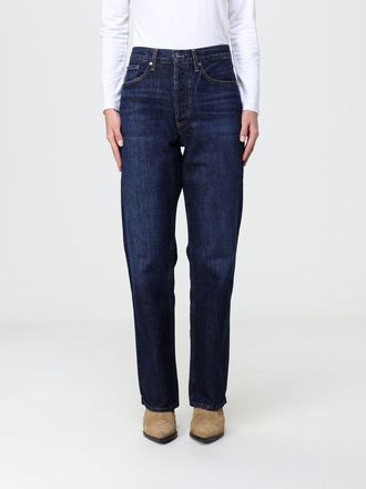 A Gold E Straight Jeans Lana mit hoher Taille aus Baumwolldenim mit f&uuml;nf Taschen