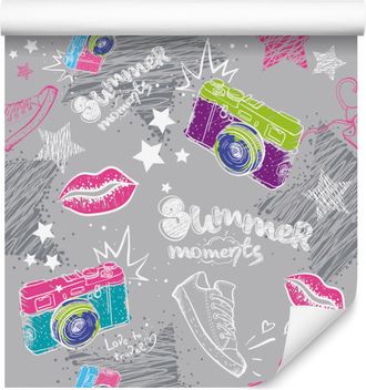 OEM Carta Da Parati Colorata Con Motivi Per Soggiorno E Camera Da Letto, 50x1000 Cm