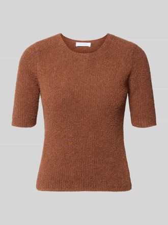 Rich & Royal T-Shirt in Strick-Optik mit Rundhalsausschnitt