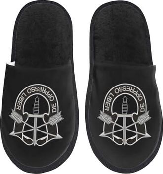 Generic Confortable Pantoufles Insigne des forces sp&eacute;ciales Maison Pantoufles Unisex Chaussons en Feutre pour Maison Adulte Homme M